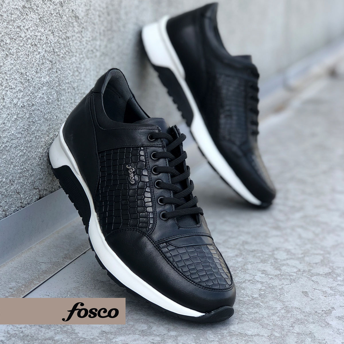 Wholesale Men's Leather Sneakers Shoes 2550 306 281 - Fosco Shoes