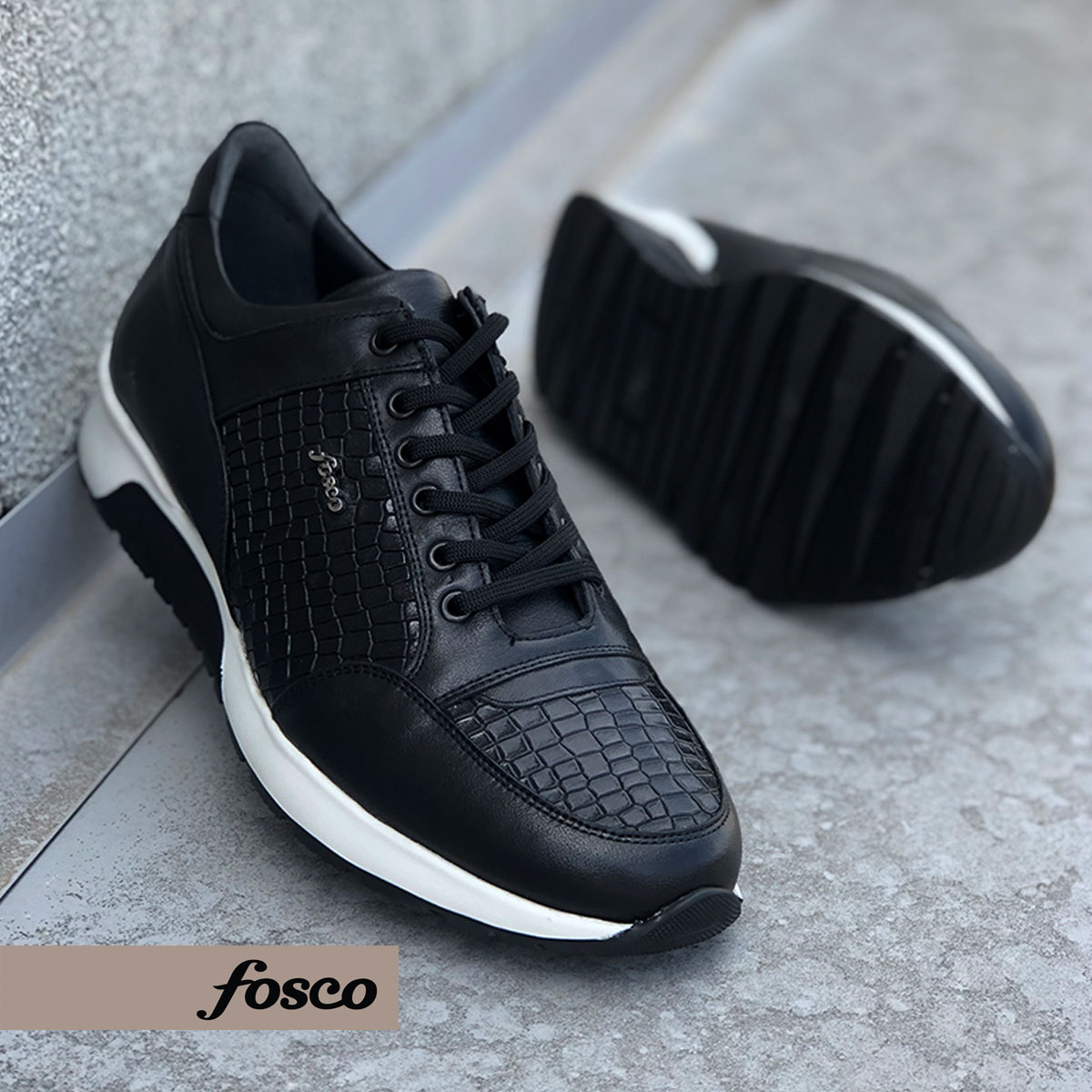 Wholesale Men's Leather Sneakers Shoes 2550 306 281 - Fosco Shoes