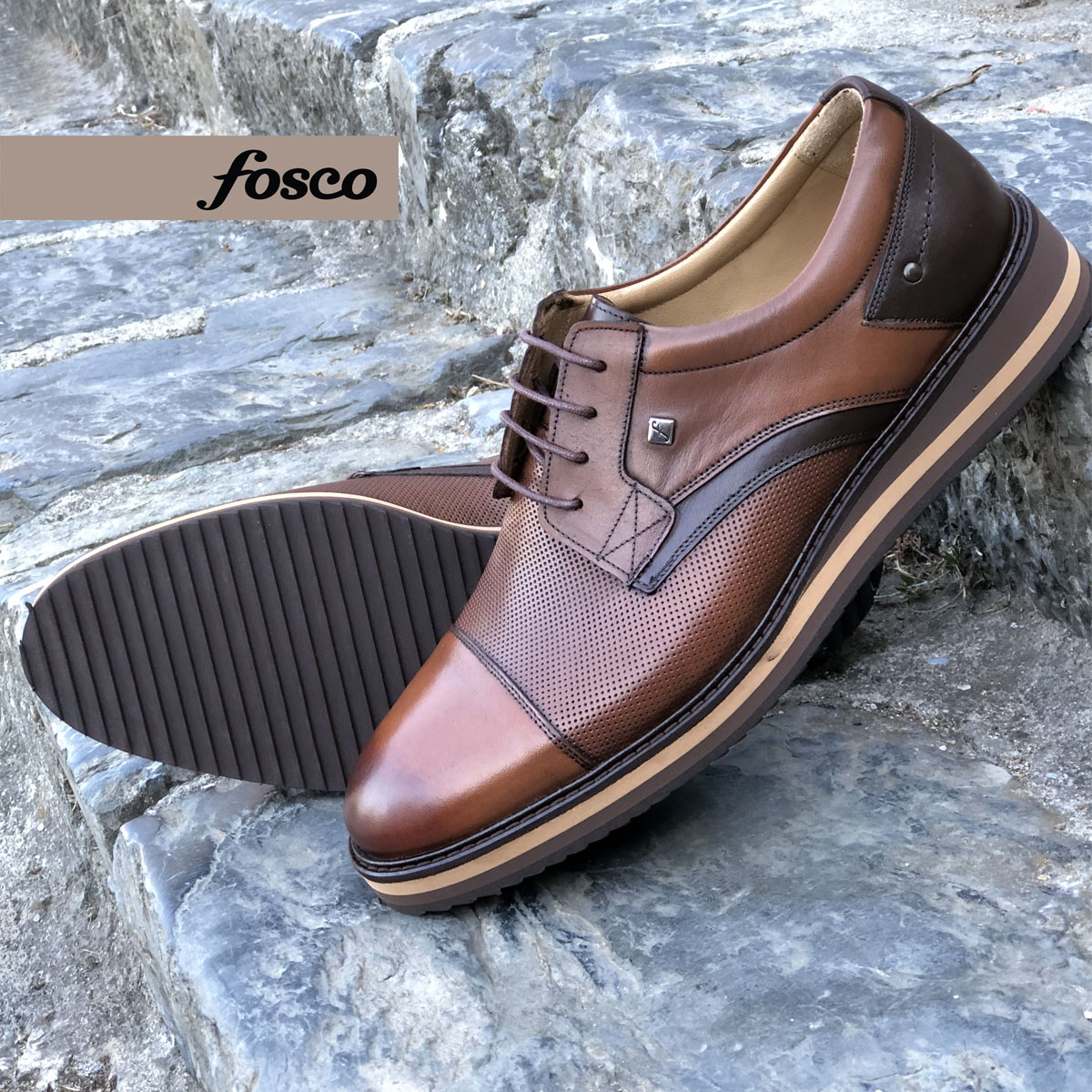 Wholesale Men's Casual Leather Shoes 9586 45 42 - Fosco Shoes